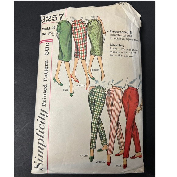 Simplicity | Office | Vintage 5s To 60s Simplicity 3257 Sewing Pattern ...